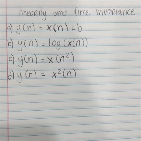 Solved Determine If The Following DT Signals Are Linear Chegg