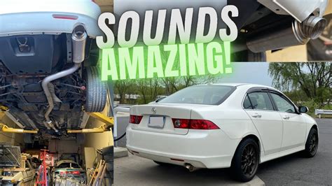 Custom 3” Exhaust + Weapon R Header Installing On My Acura Tsx! - YouTube