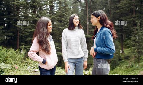 Group Of South Asian Beautiful Girls Having Fun And Laughing In The