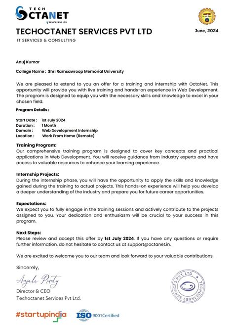 Anuj Kumar On Linkedin Techoctanet Techoctanetinternship Webdevelopment