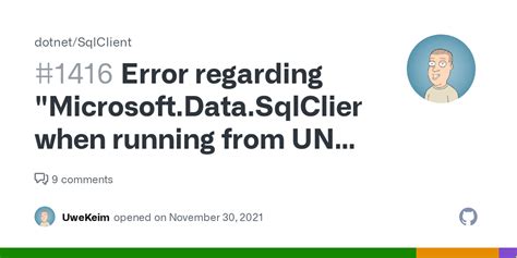 error regarding microsoft data sqlclient sni x64 dll when running