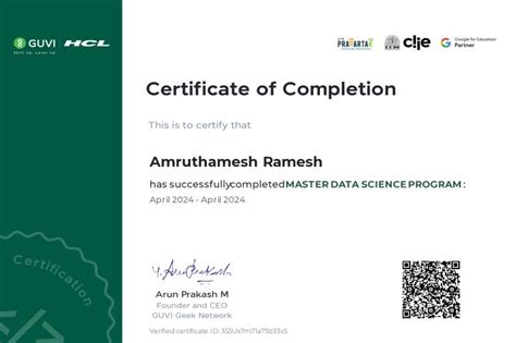 Amruthamesh Ramesh On Linkedin Guvi Iitm Datascience