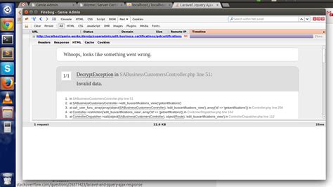 Php Laravel Jquery Ajax 404 Error And Migration Url Issue Stack Overflow