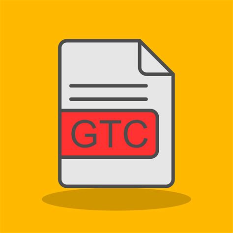 Gtc File Format Filled Shadow Icon 44120364 Vector Art At Vecteezy