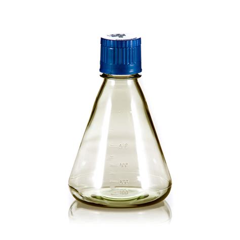 500ml Erlenmeyer Flask Polycarbonate Flat Bottom Vented And Sealed Cap Sterile 12 Flasks