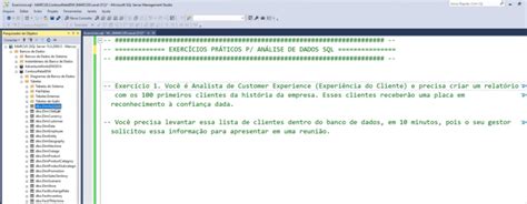 exercícios de análise de dados no sql resolvidos passo a passo