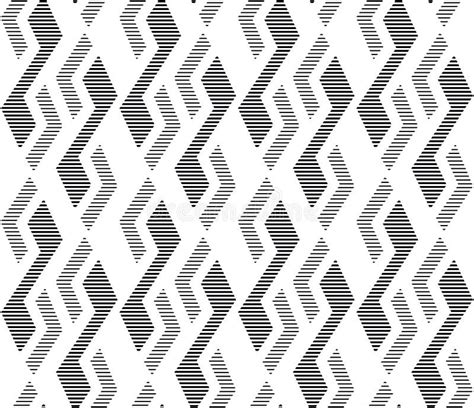 Seamless Halftone Geometric Stripe Line Pattern Vector On Black Background Halftone Polygon