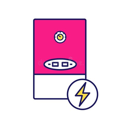 Electric Heating Boiler Color Icon Stock Vector Illustration Of Color