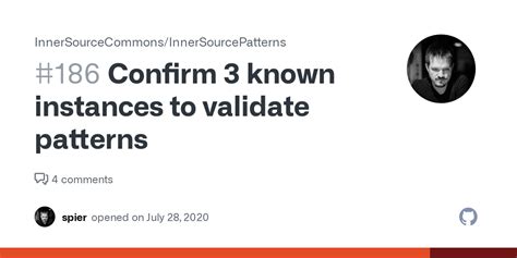 confirm 3 known instances to validate patterns · issue 186