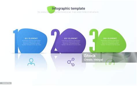 번호가 매겨진 세 개의 추상 셰이프로 구성된 벡터 인포그래픽 템플릿 0명에 대한 스톡 벡터 아트 및 기타 이미지 0명 3가지 개체 개념 Istock