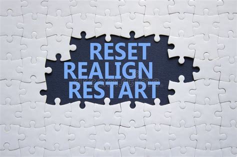 Reset Realign Restart Symbol Concept Words Reset Realign Restart On