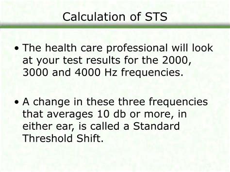 Ppt Hearing Standard Threshold Shift Powerpoint Presentation Free Download Id 372759