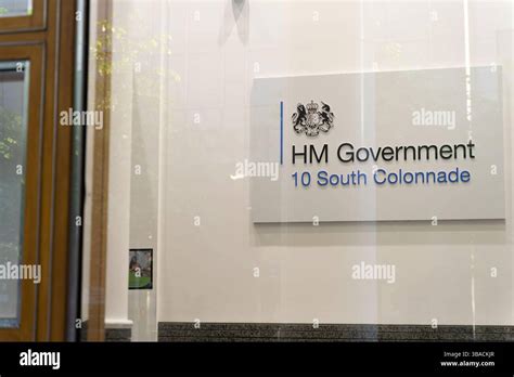 Official Plague For Hm Government 10 South Colonnade On White Background Government Of The