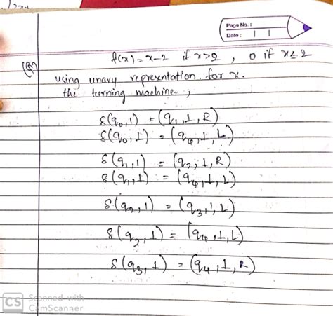 12 Design A Turing Machine That Computes The Function Fx X − 2 If