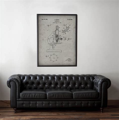 Microscope Patent Unframed Vintage Microscope Patent Circa Etsy