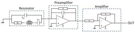 16 open loop amplifier circuit constituted of a preamplifier and