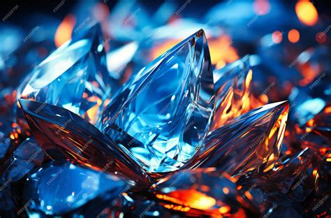 premium ai image crystal surface particle effects