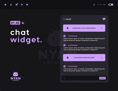 01 43 am pm custom chat widget simple minimal soft cute etsy