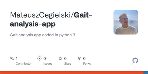 GitHub MateuszCegielski Gait Analysis App Gait Analysis App Coded In Python