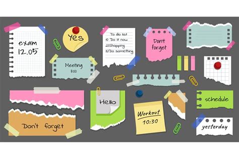 Paper Sticky Notes Memo Board With Notepad Tapes Notebook