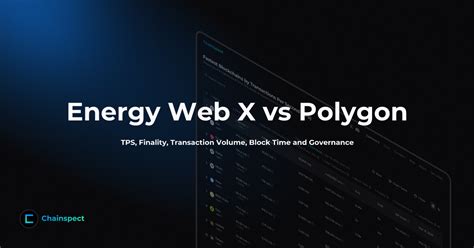 Energy Web X Vs Polygon [tps Max Tps Block Time] Chainspect