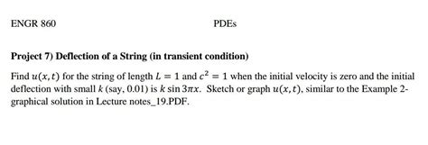 Solved Find 𝑢𝑥𝑡 For The String Of Length 𝐿 1 And 𝑐