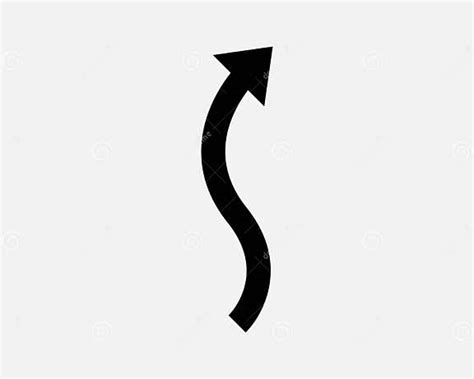 Wave Arrow Up Right Icon Wavy Curve Curly Curvy Pointer Point Path