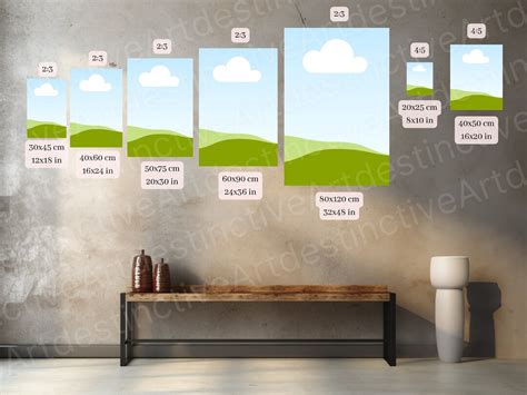 Editable Canva Sizes Guide Frame Size Guide Print Wall Art Etsy