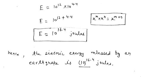 [solved] The Magnitude M Of An Earthquake Is Measured Using The Richter Course Hero