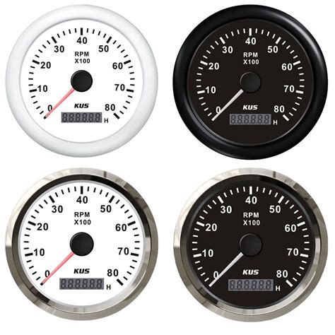 Kus Tachometer 8000 Rpm Digital Hourmeter Color White