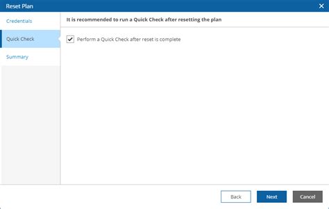 Resetting Storage Plans Veeam Recovery Orchestrator User Guide