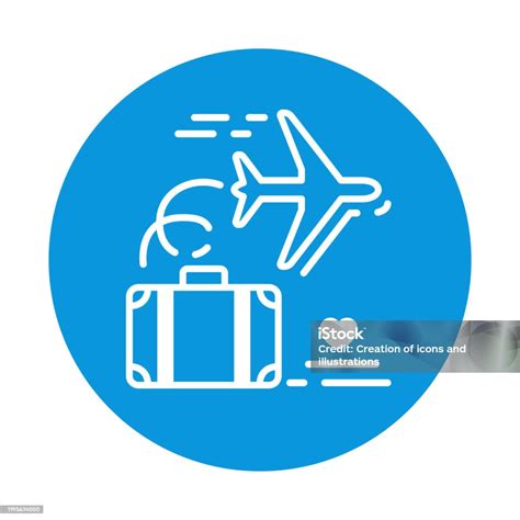 비행기 라인 아이콘이 있는 가방 허니문 개념입니다 여행을 좋아합니다 웹 페이지 모바일 앱 배너 소셜 미디어에 서명합니다 픽토그램 Ui Ux 구이 절연 요소 벡터 클립 아트