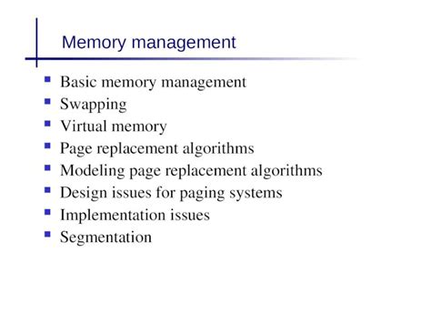 Ppt Memory Management Basic Memory Management Swapping Virtual Memory