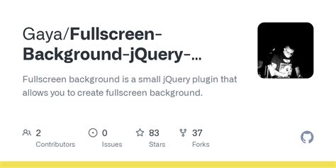 Github Gayafullscreen Background Jquery Plugin Fullscreen