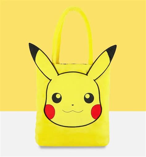 Pokemon Pikachu Yellow Plush Tote Bag
