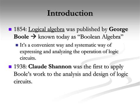 Ppt Boolean Algebra Powerpoint Presentation Free Download Id2597789