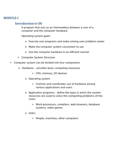 Os Notes Pdf Operating System Computer Data Storage
