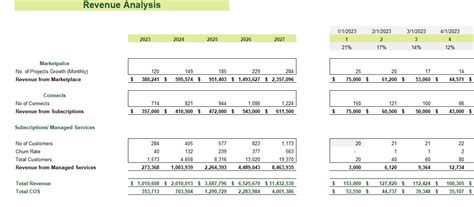Online Freelancer Platform Financial Model Oak Business Consultant