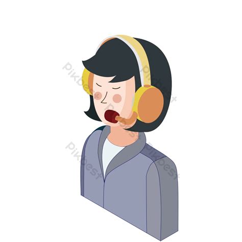 Female Operator Vector Png Free Download Png Images Ai Free Download Pikbest
