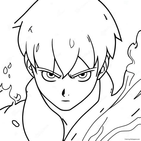 Todoroki Using Fire And Ice Coloring Page 23823 18818