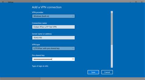 Connecting To An Endian Utm Via L2tp Ipsec Using Windows 10 Endian