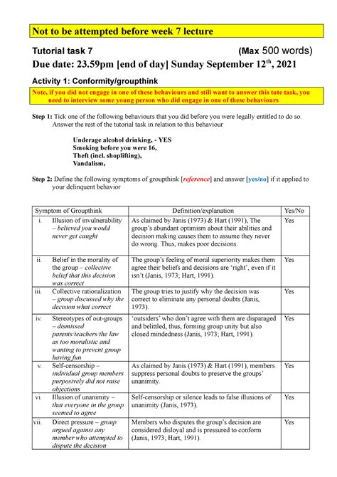 Besc1072 Tutorial Task Week 7 2021 Not To Be Attempted Before Week 7