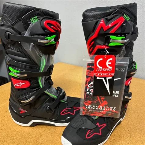 New Alpinestars Tech 7 Boots Blackred All Sizes