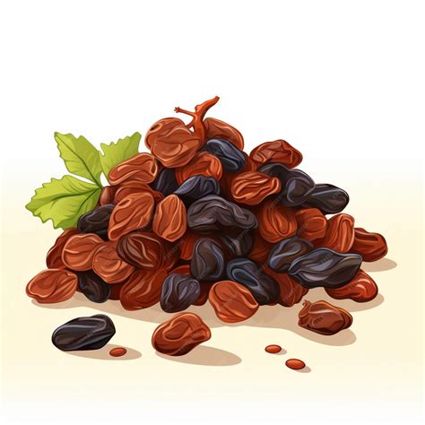 Premium Photo Raisins 2d Vector Illustration Cartoon In White Background