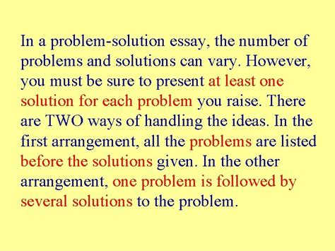 Writing A Problemsolution Essay Below Are Six Essay