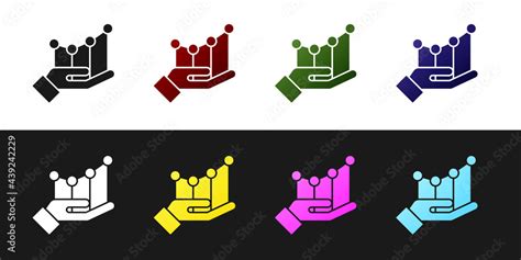 Set Pie Chart Infographic Icon Isolated On Black And White Background Diagram Chart Sign