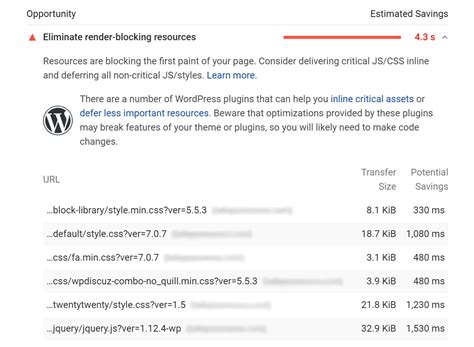 [fixed] eliminate render blocking resources wordpress plugin 3 easy