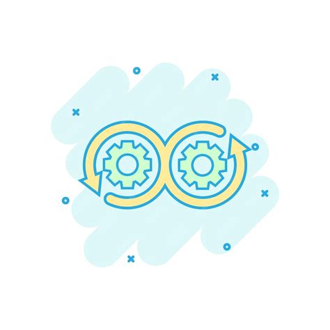 Premium Vector Development Icon In Comic Style Devops Vector Cartoon Illustration On White