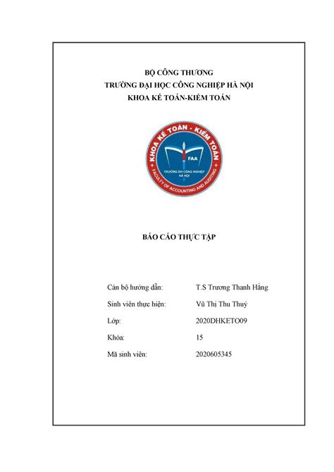 Báo cáo thực tập công ty Tektra bản cuối BỘ CÔNG THƯƠNG TRƯỜNG ĐẠI HỌC CÔNG NGHIỆP HÀ NỘI KHOA
