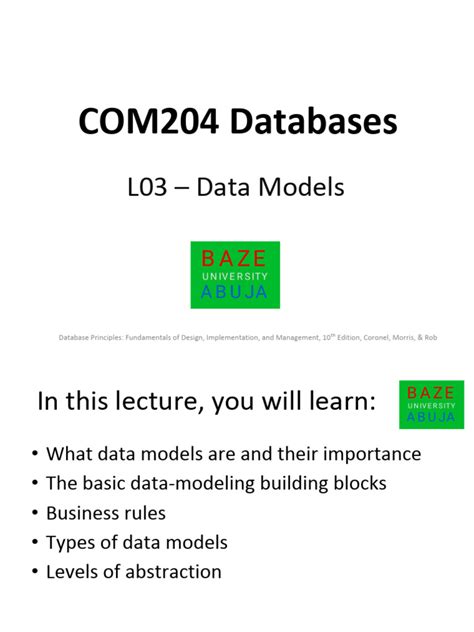 Database 1 L3 Pdf Databases Data Model